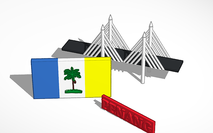 3D design Pulau Penang - Tinkercad