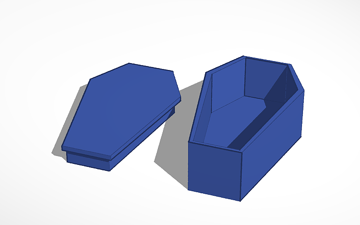 3D design Coffin box - Tinkercad