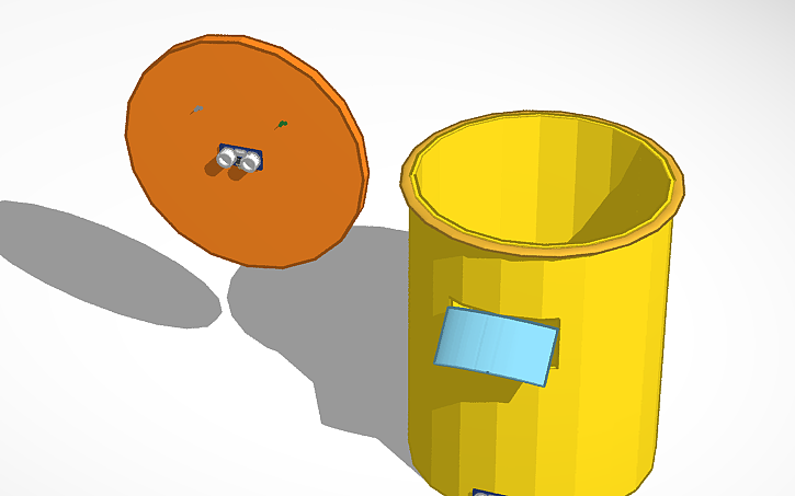 3D design Copy of Cylindrical Clinical Waste Dustbin - Tinkercad