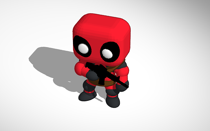 3D design Deadpool Pop Figure - Tinkercad