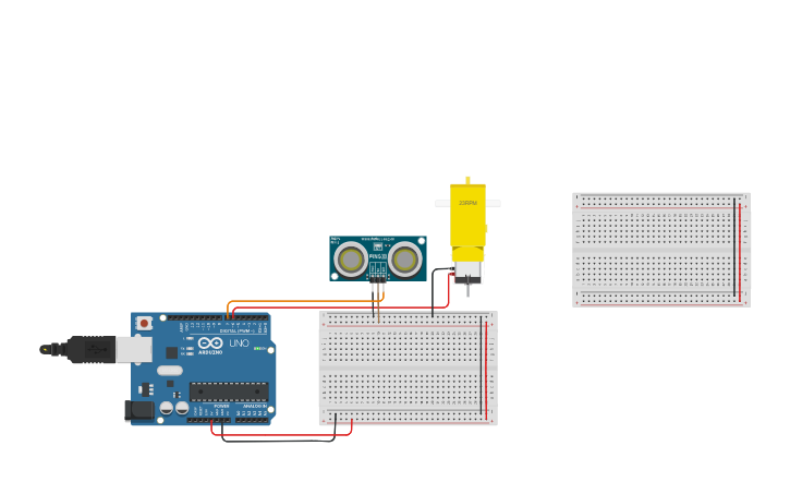 Circuit Design Copy Of Copy Of Servo Motor Control With Distance Tinkercad