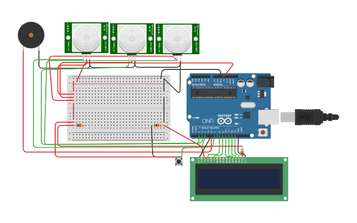Circuit design Alarme | Tinkercad