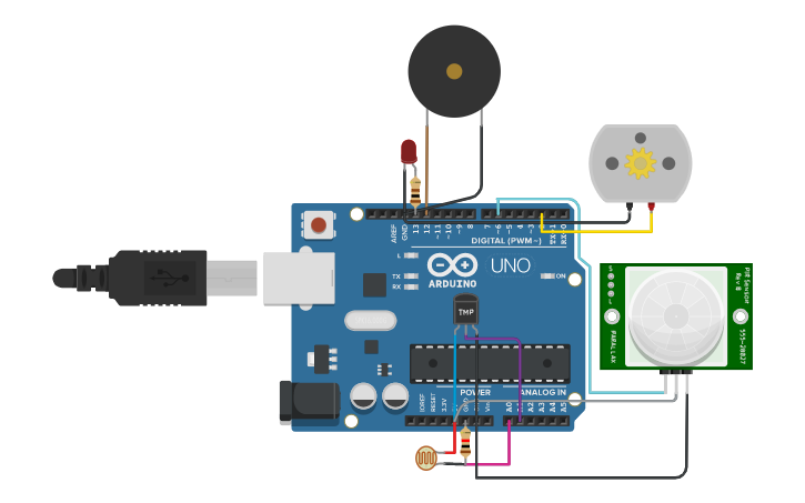 Circuit design JOHN JENNY -- arduino project | Tinkercad