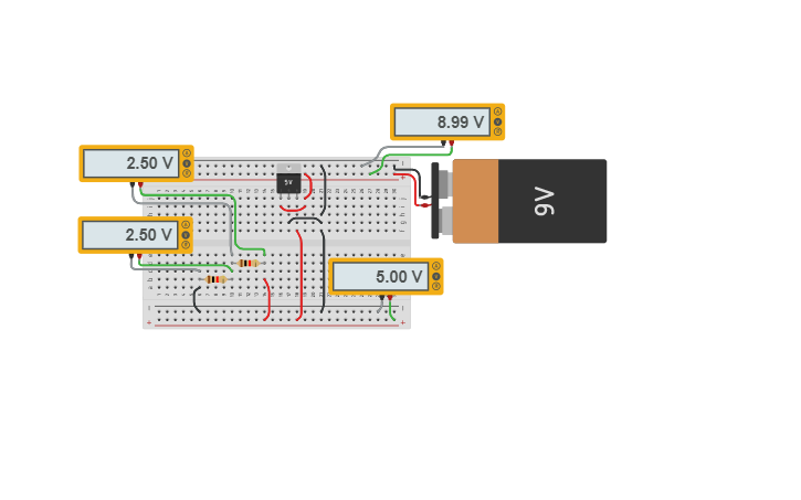 Circuit design Resistor Series Lab | Tinkercad