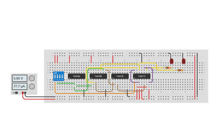 Circuit design ASYNC 2 BIT UP DOWN COUNTER - Tinkercad