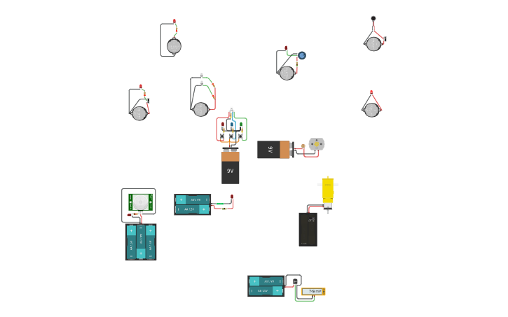 Circuit design Disparadores simples | Tinkercad