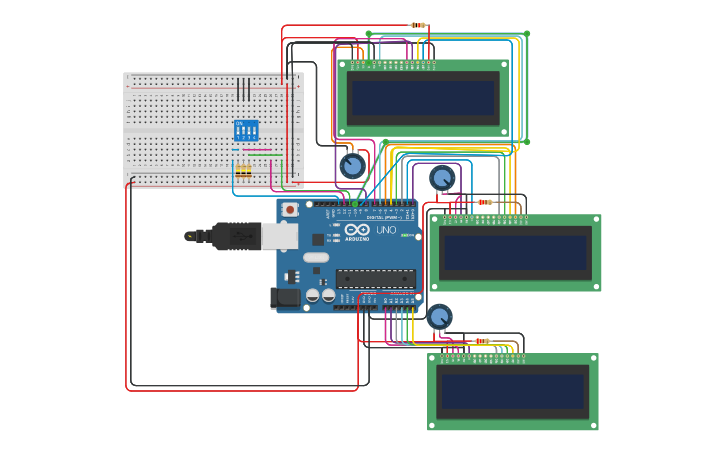 Circuit design Laura - atividade avaliativa LCD - Tinkercad