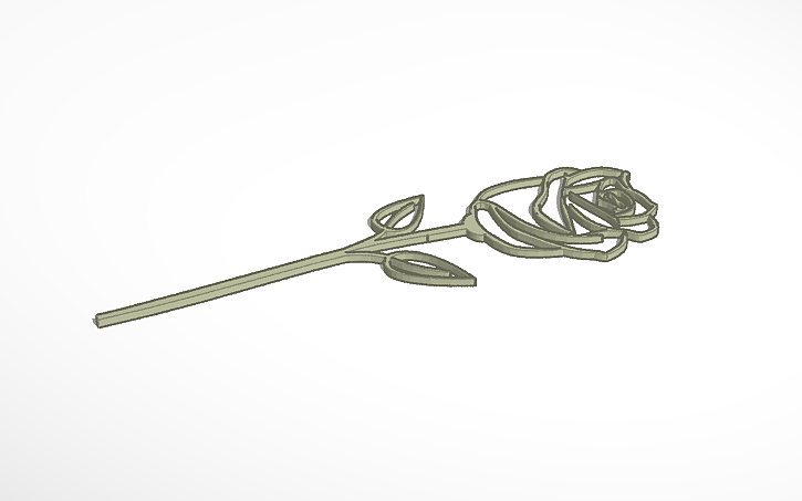 3D design rose - Tinkercad
