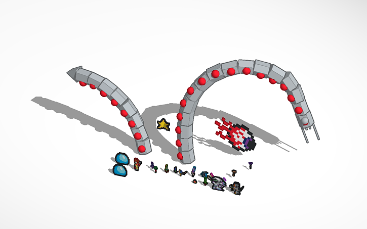 3D design Terraria Scene - Tinkercad