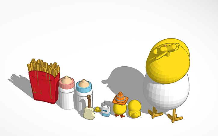 3D design Cute tiny Charms - Tinkercad