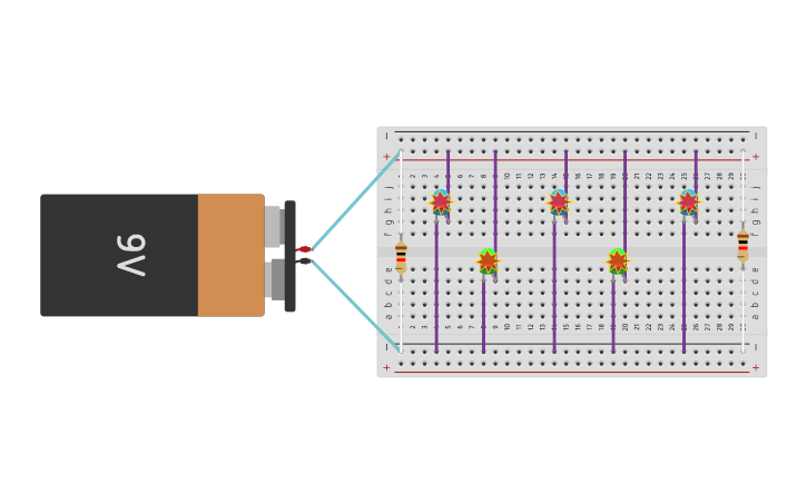 Circuit design Parallel Circuit - Tinkercad