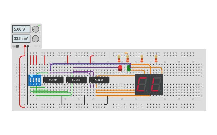 Circuit design Circuito Logico - Tinkercad