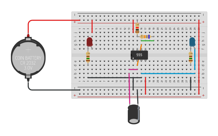 Circuit design NE555 - Policia | Tinkercad