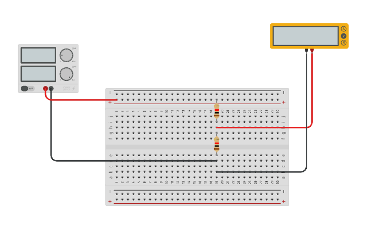 Circuit Design Voltage Divider Tinkercad