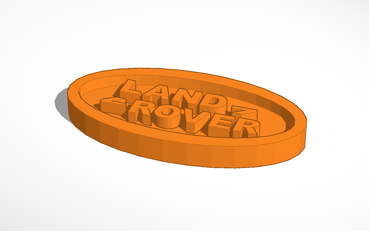 3D design Land Rover Logo - Tinkercad