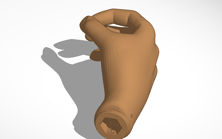 3D design 148 RL Hand - Tinkercad