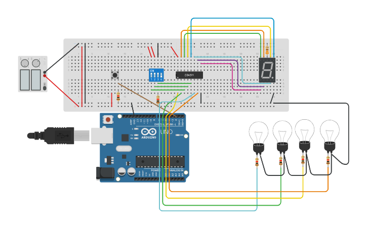 Circuit design contatore arduino base | Tinkercad