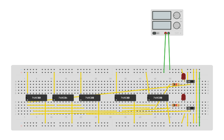 Circuit Design D Flip Flop Tinkercad