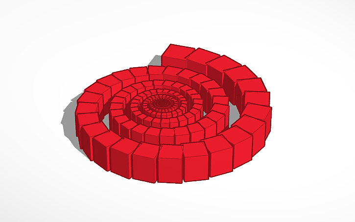 3D design A descending Spiral | Tinkercad