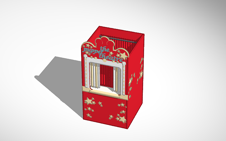 3D design Puppet Stage - Tinkercad