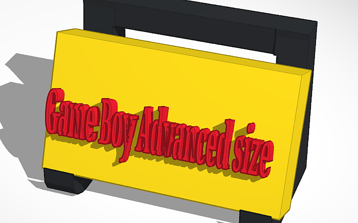 3D design GBA stand | Tinkercad