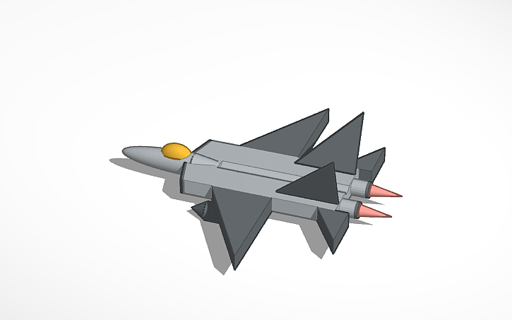 3D design Fighter Jet :) | Tinkercad