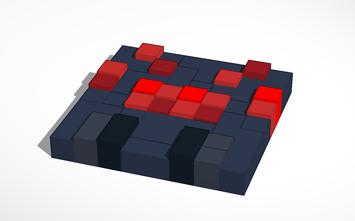 3d Design Minecraft Cave Spider Face Tinkercad