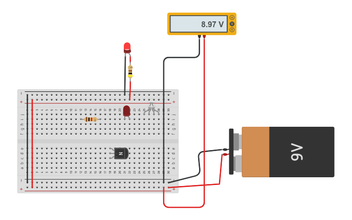 Circuit design multimeter - Tinkercad