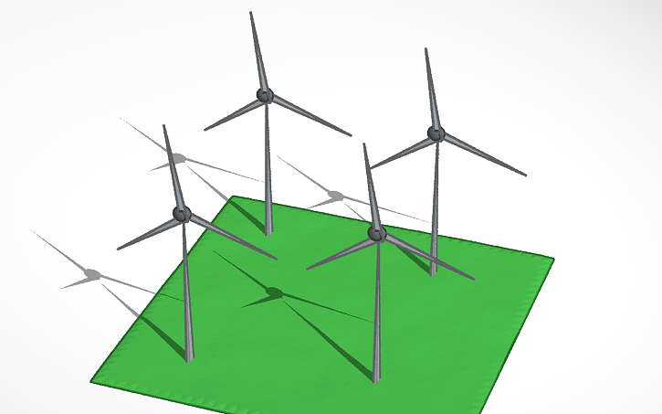 3D design Wind Turbine - Tinkercad