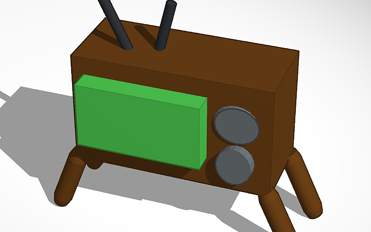 3D design green screen tv - Tinkercad
