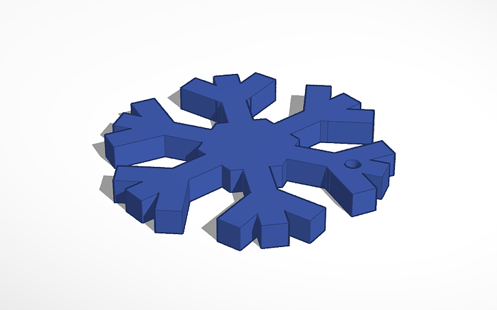 3D design Simple snowflake | Tinkercad