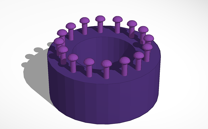 3D design Funky Amur Knitting Nancy 16 pin, 3.5 mm - Tinkercad