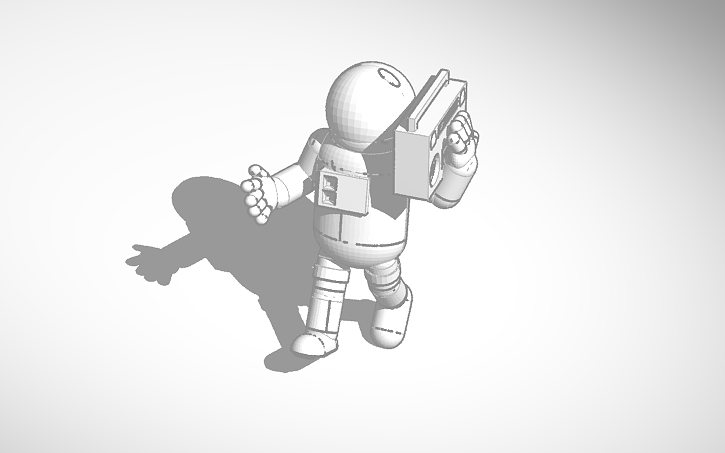 3D design Astronaut with boombox | Tinkercad
