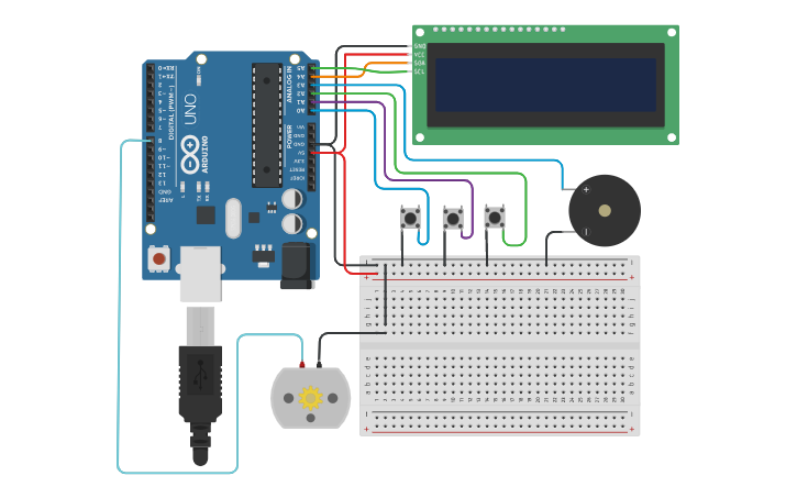 Circuit design 407.Etching Machine - Tinkercad