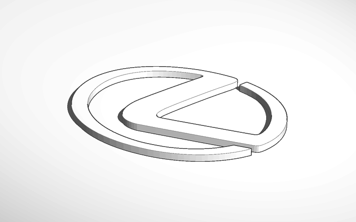 3D design Lexus Emblem - Tinkercad