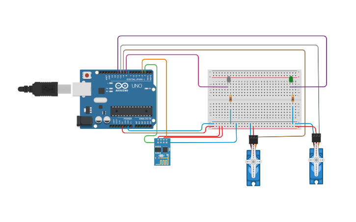 Circuit design Projeto final - Alimentador animal inteligente. - Tinkercad