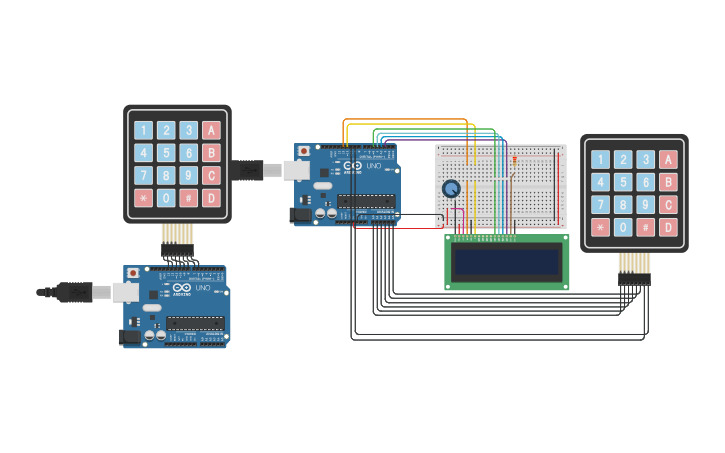 Circuit design Keypad - Tinkercad