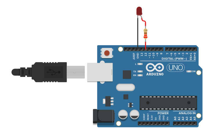 Circuit design LED SOS | Tinkercad