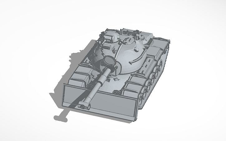 3D design M48A2 Räumpanzer - Tinkercad