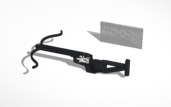 3D design working crossbow - Tinkercad