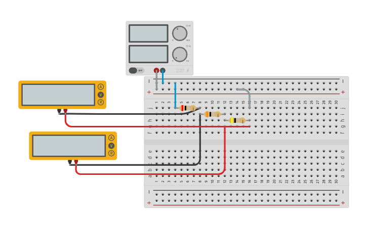 Circuit design Partitore di tensione | Tinkercad Circuit design Partitore di tensione | Tinkercad