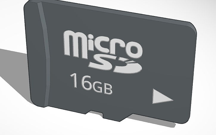 3D design Micro SD TF Card - Tinkercad