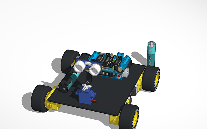 3d Design Obstacle Avoiding Car Tinkercad