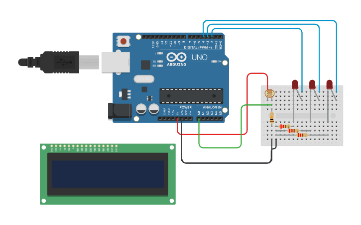 Circuit Design Arduino Con Fotoresistencia Tinkercad