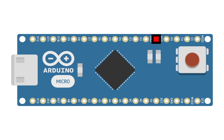 Circuit design Arduino Micro - Tinkercad