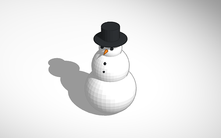 3D design snowman - Tinkercad