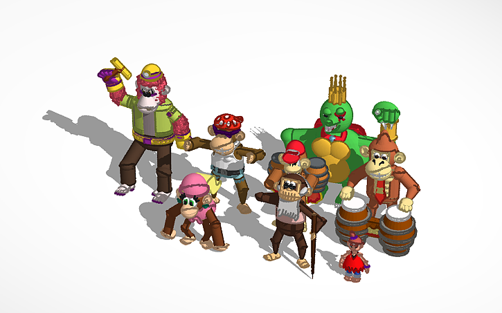 3D design Donkey Kong - Tinkercad