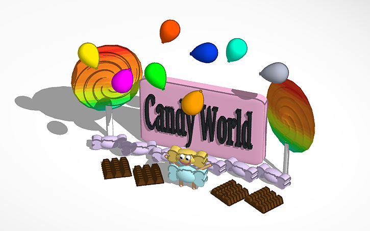 3D design Candy Worl - Tinkercad