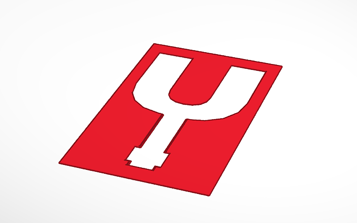 3D design Unlikely Creators logo stencil | Tinkercad