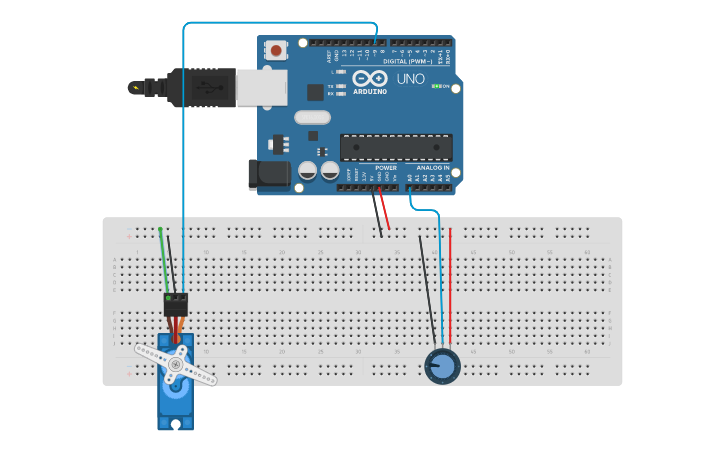 Circuit Design Copy Of Copy Of Servo Motor Direkt Arduino Tinkercad